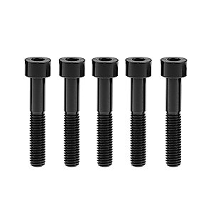Yaruijia Titanium Bolt DIN912 M8x15 20 25 30 35 40 45 50 60 70mm Square Head Hex Socket Screws Pitch 1.25mm Pack of 5 (M8x40mm, Black)