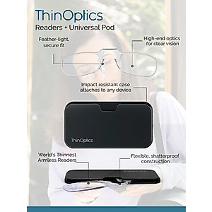 ThinOptics Universal Pod Rectangular Reading Glasses