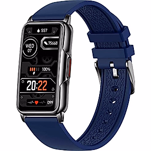 Blue Fitness Tracker Smart Bracelet for Men and Women Ladies Smart Watch with Pedometer Sleep Message Notification 1.47" Full Touch Screen for Android and iOS Phones