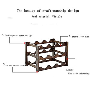 ZYZMH Wooden Wine Rack Cabinet Holder Shelf Free Standing Holders Barware Storage Wine Racks Home Kitchen Bar (Flavor : White-Dinosaur Doodle4, Size : E)