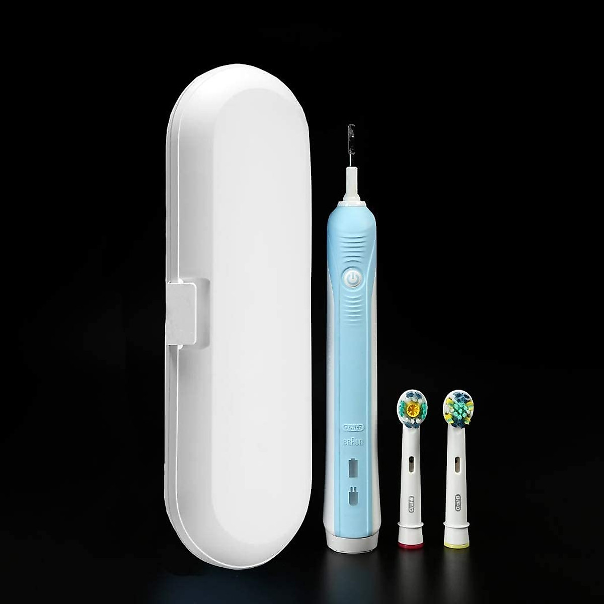 GIAVGIAV Electric Toothbrush Travel Case for 7.5Inch Handle, Toothbrush Carrying Case, Portable Brush Plastic Container Holder, Storage Box for Business Trips, Camping (White)