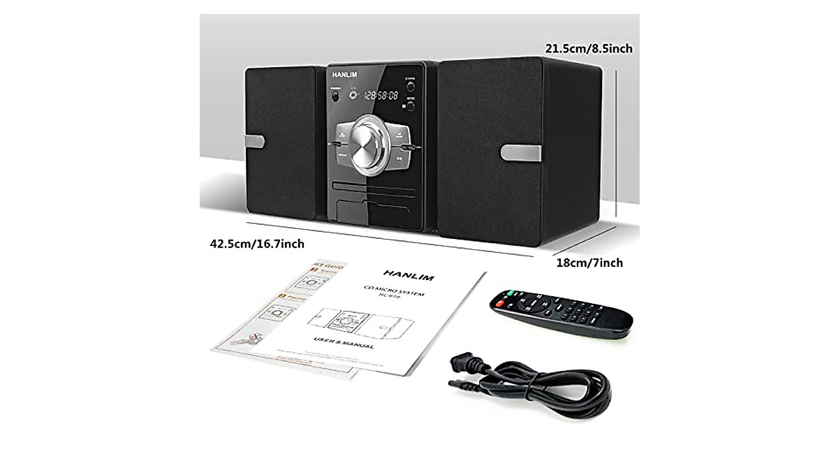 Home Stereo System with CD Player FM Radio Bluetooth AUX in/USB in ...