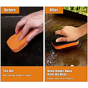 30-Piece Griddle Cleaning Kit and Grill Accessories for Blackstone, Spatula Set, Apron, Scraper, Melting Dome, Egg Rings, Squeeze Bottles, Tongs and Fork Included