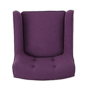 Christopher Knight Home Felicity Mid-Century Fabric Arm Chair, Purple