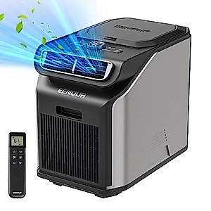 EENOUR PA600 Portable Air Conditioners, 6000BTU Fast Cooling AC with 7 Fan Level, Dehumidifier & Sleep Modes, 8H Timer, Remote Control, 48V DC for Truck Van Life Camping Room, Off-grid and Power Outages