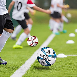 Senston Soccer Ball for Kids and Adult Training Ball Size 5 Official Match Football Balls with Pump