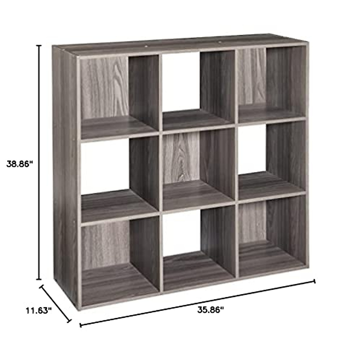ClosetMaid 4167 Cubeicals Organizer, 9-Cube, Natural Gray