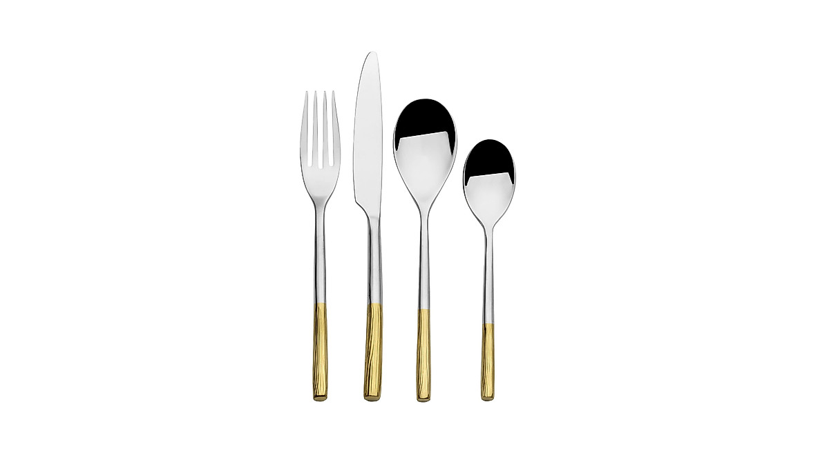Mikasa Duval Gold Lines 16-Piece Cutlery Set