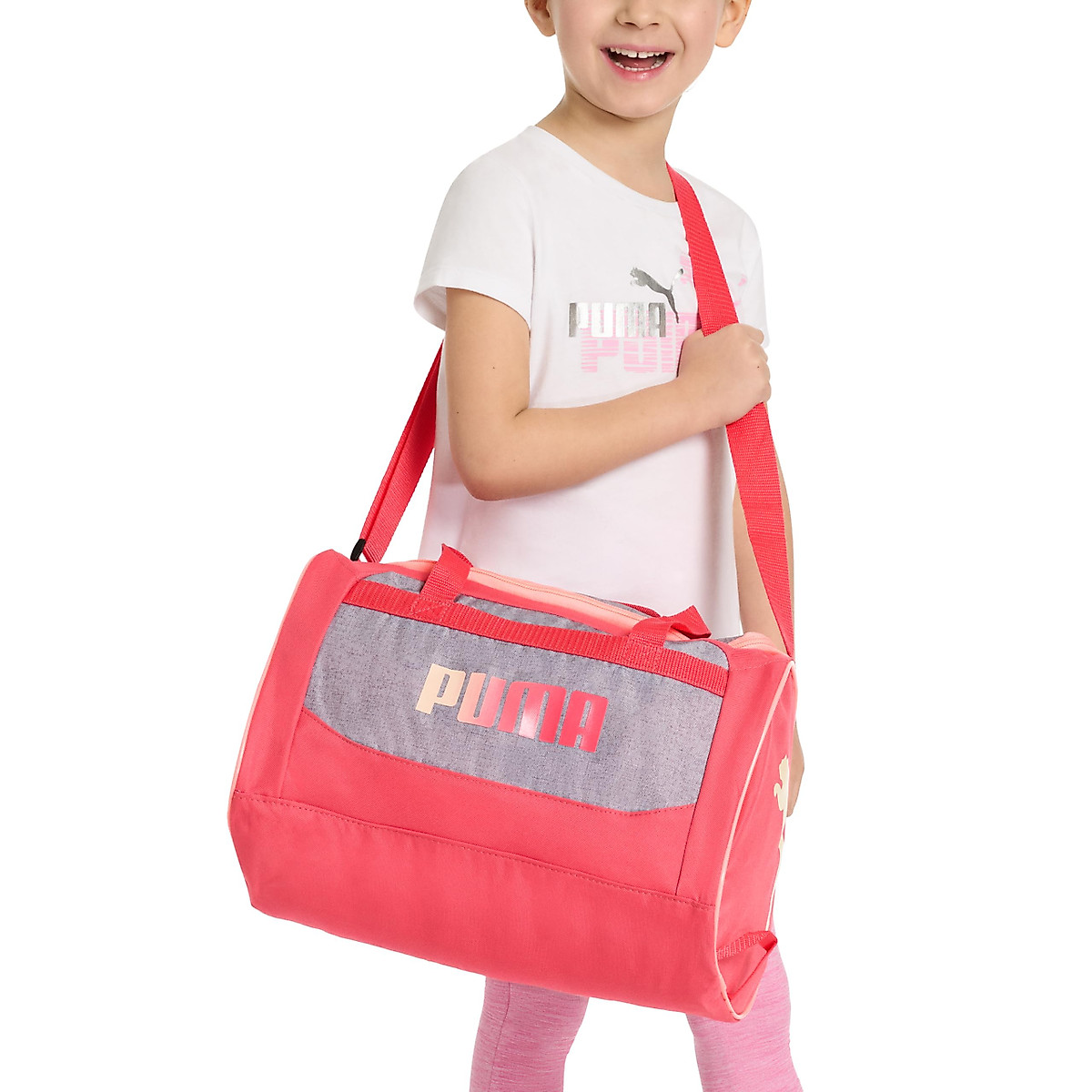 PUMA unisex child Evercat Transformation Jr duffel bags, Pink/Multi, One Size US