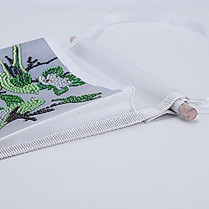 Alloyseed Hanging Storage Bag, Wall Mounted 3 Bags DIY Diamond Painting Storage Bag Over The Door Storage Pockets Fabric Wall Door Closet Hanging Storage Bag Organizer