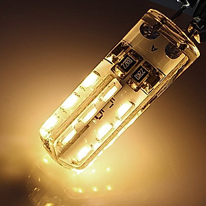 RAYHOO 10pcs G4 LED Bulbs JC Bi-Pin Base Lights 1.5W AC/DC 12V 10W-20W T3 Halogen Bulb Replacement Landscape Bulbs (Warm White 3000K)