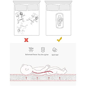 Vohunt Baby Lounger,100% Cotton Baby Nest Co-Sleeper for Baby in Bed with Handles,Infant Newborn Lounger Adjustable Size & Strong Zipper Lengthen Space to 3 Tears Old(Grey-Edged Flower Bouquet)