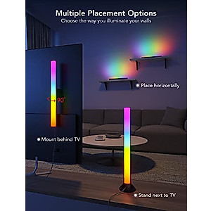Govee RGBIC TV Light Bars, 15 Inches WiFi TV Backlight with Double Light Beads, Smart Light Bars with Multiple Placement Options Suitable for 45-70 inch TVs, Work with Alexa and Google Assistant