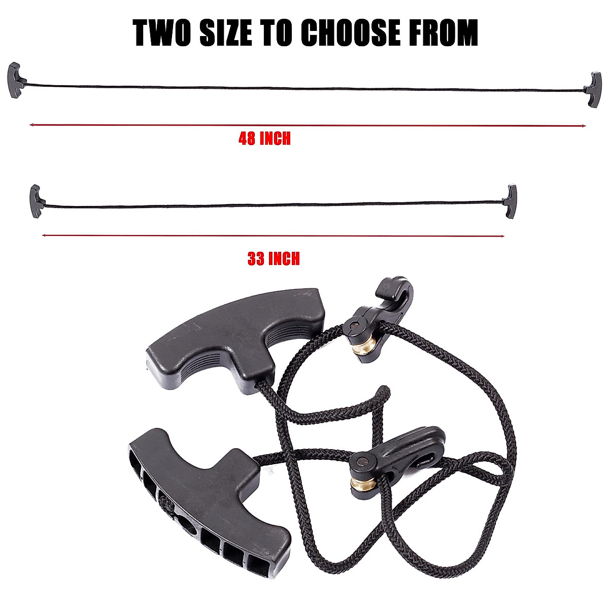 SOPOGER Crossbow Cocking Rope, Crossbow Cocking Device T Handle Crossbow Draw Assist, Crossbow Pull Cord Rope Cocker String Puller Assist Tool (33 Inch)