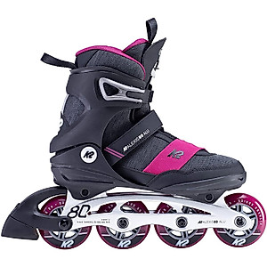 K2 Alexis 80 ALU Womens Inline Skates - Black/Berry / 7.0