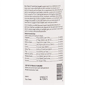 Doc Roy's Forti Cal- High Calorie Nutritional Energy Liquid Supplement, Vanilla Flavored- 1 Gallon Liquid