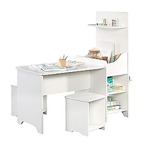 Sauder Pinwheel Kids Activity Center, Soft White finish