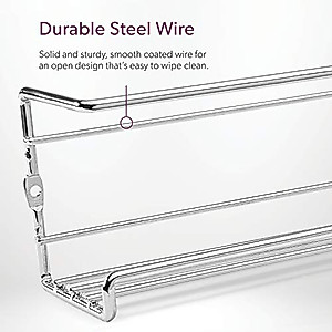 Mindspace Spice Rack Wall Mount, Pantry Cabinet Door Organizer - Set of 4 Hanging Spice & Seasoning Racks Kitchen Storage Organizer | The Wire Collection, Chrome