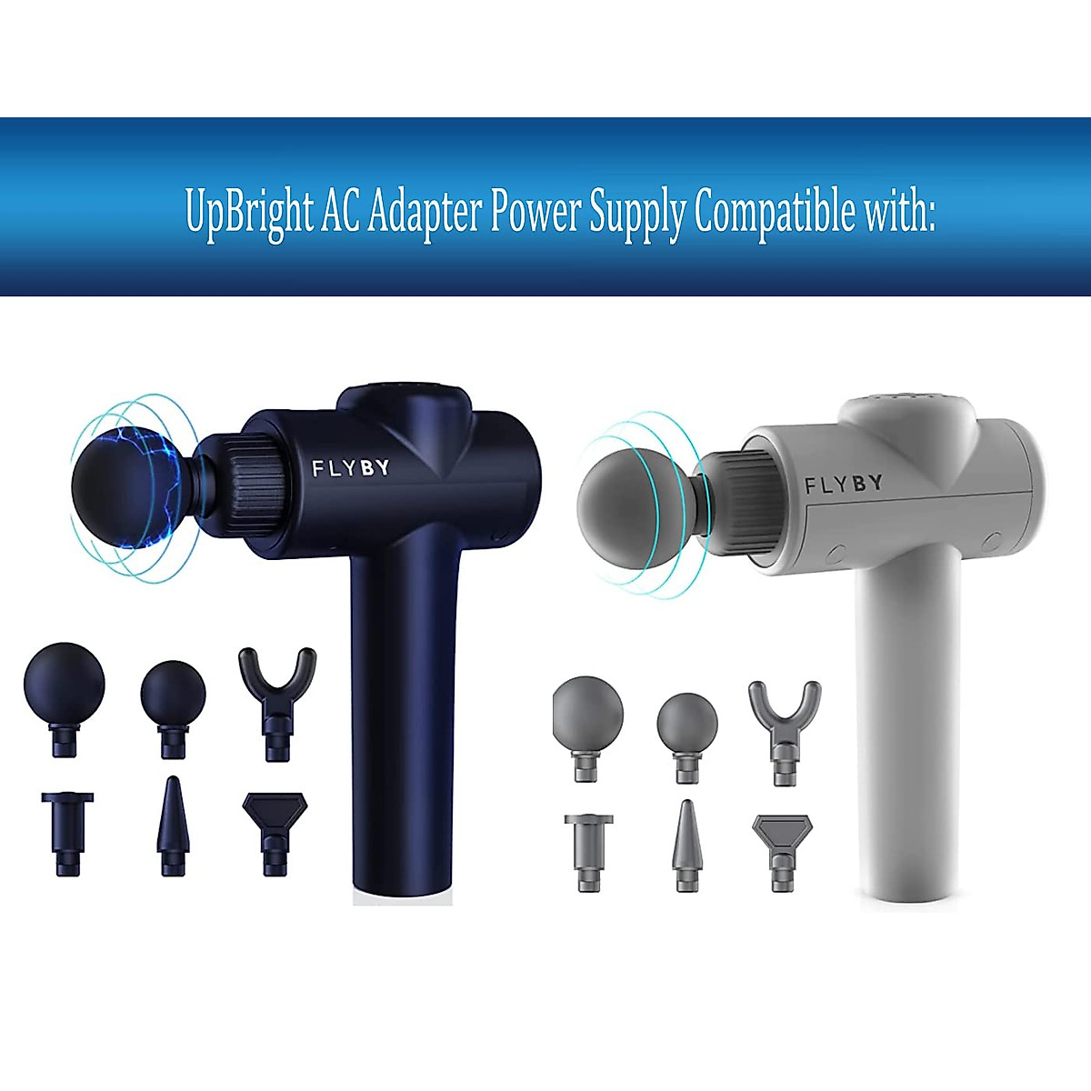 UpBright 26V AC/DC Adapter Compatible with Flyby F1Pro F1 Pro MaxKare XKPC-8000 GQ24-260100-AU AccuMed Vibration Deep Tissue Massage Gun 26VDC 0.5A 1A 30W 2550mAh 2000mAh 44.28Wh Power Battery Charger