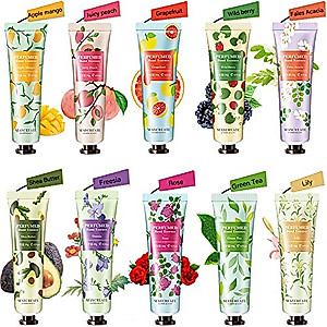 SmoBea 20 Pack x 30ml Plant Fragrance Hand Cream Gift Set, Mini Natural Plant Fragrance Hand Lition Moisturizing Daily Travel Size Hand Cream, Deeply Hydrating & Nourishing Non-Greasy Natural Aloe