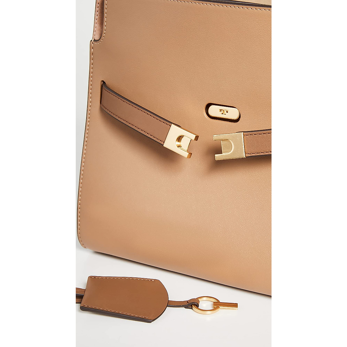 Tory Burch Women's Lee Radziwill Small Double Bag, Tiramisu, Tan, One Size