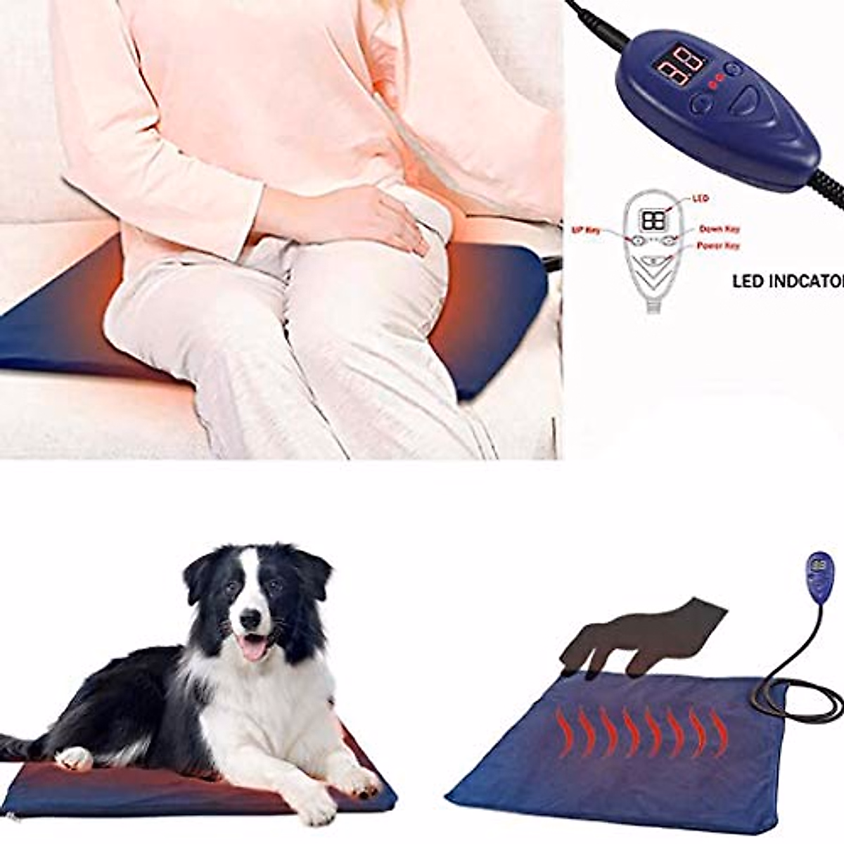 taimowei Pet Electric Blanket, Pet Electric Blanket Puppy Heatingtat Waterproof Anti-Grab Heating