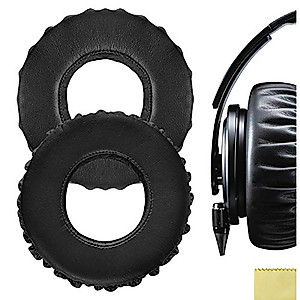 Geekria QuickFit Protein Leather Replacement Ear Pads for Sony MDR-XB1000 Headphones Earpads, Headset Ear Cushion Repair Parts (Black)