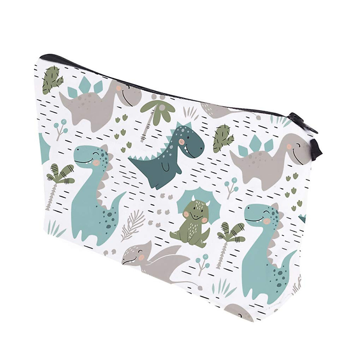 Makeup Bag, Watermelon style Women Travel Cosmetic Bags Small Makeup Clutch Pouch Cosmetic and Toiletries Organizer Bag Toiletry/Travel Bag for Brushes Jewelry Accessories Collection (Dinosaur)