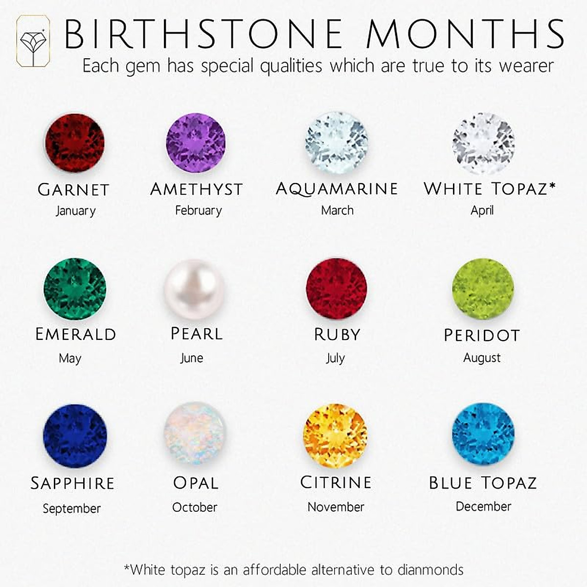 MAX + STONE 14k White Gold Roped Halo Blue Aquamarine Round Stud Earrings for Women 6mm March Birthstone with Push Backs