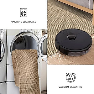 KOZYFLY Boho Rugs for Entryway 2x3 ft Small Area Rugs Washable Rugs Rubber Backed Front Door Rug Natural Cotton Entrance Rugs for Front Porch Bathroom Kitchen Bedroom