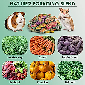 KATUMO Rabbit Chew Toys, 150g Timothy Grass Treats Small Animal Molar Toys for Guinea Pig Hamster Bunny Chinchilla Gerbil