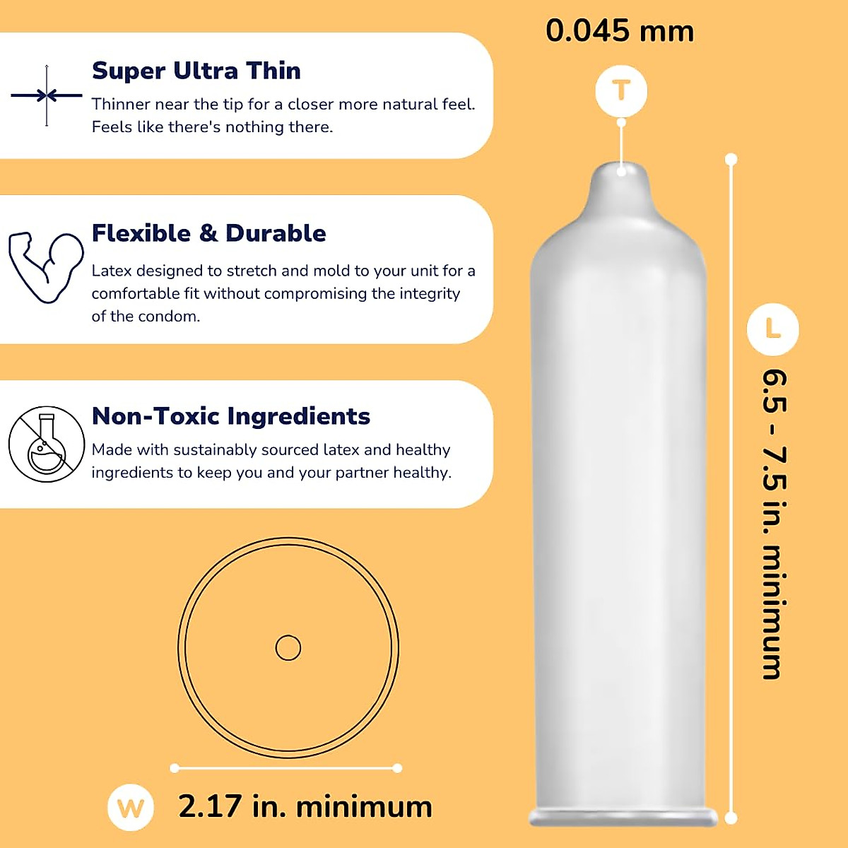 Royal Super Ultra Thin Vegan Condoms for Men – Tailored Fit Premium Lubricated - Unflavored Lubricant, Organic Latex - Odorless, Slim & Snug, Spermicide Free - Safe & Durable, Natural Feel - 10 Pack