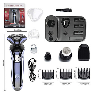 Electric Razor for Men, Men Shaver Beard Trimmer, Electric Shaver Waterproof USB Fast Charging, Cordless Beard, Nose, Hair Trimmer, Best Gift for Father Day, Boy Friend