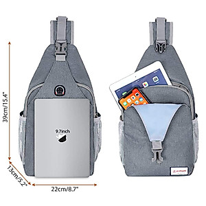 ZOMAKE Sling Bag for Women Men, Small Sling Backpack Chest Crossbody Bag Daypack for Travel Day Trip