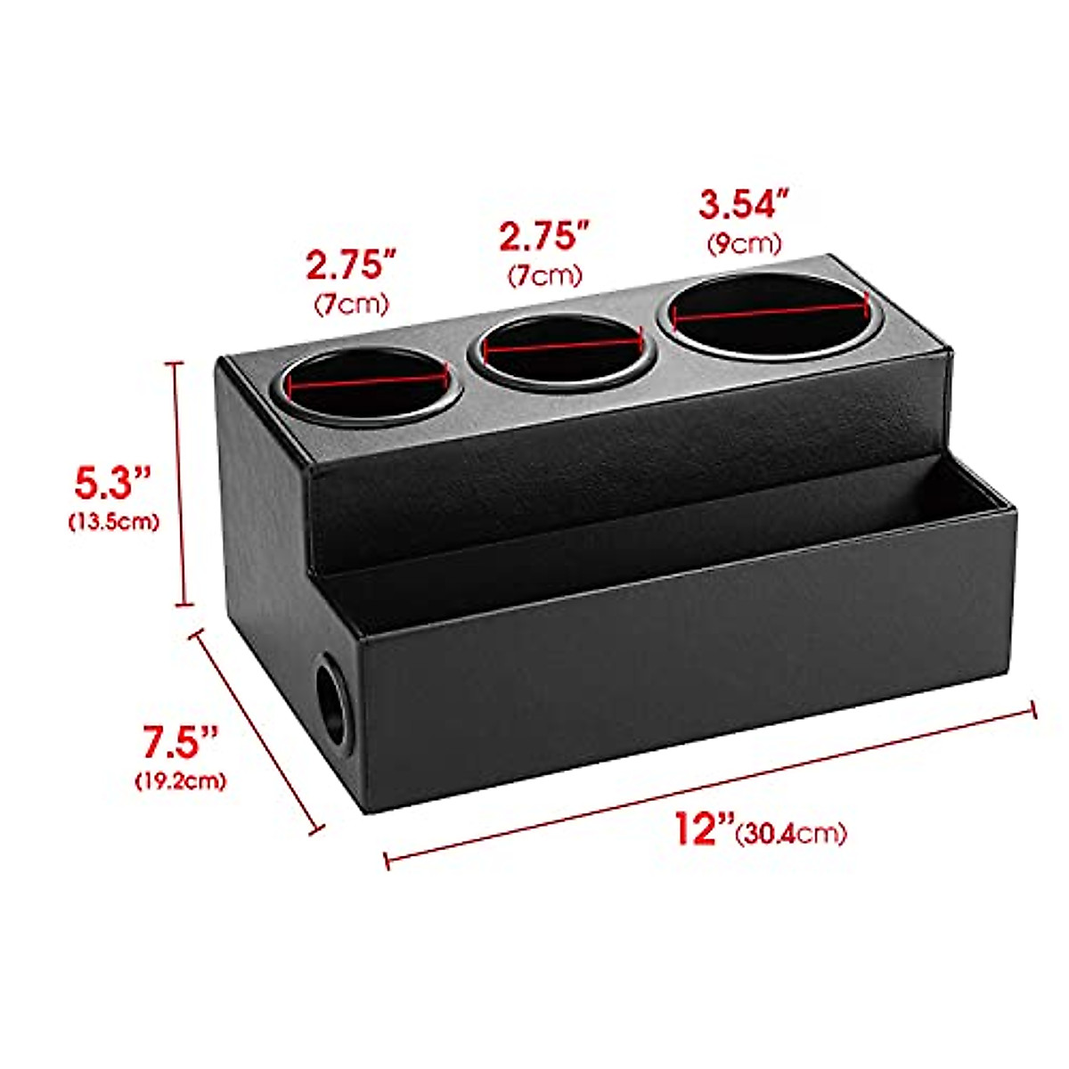 JackCubeDesign Hair Dryer Holder Hair Styling Product Care Tool Organizer Bath Supplies Accessories Tray Stand Storage Bathroom Vanity Countertop with 3 Holes(Black) – :MK154C