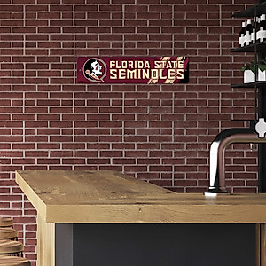 Rico Industries NCAA Florida State Seminoles 16-Inch Plastic Street Sign Décor