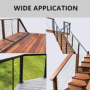 YaeCCC 5 Pack Stainless Steel T316 Shoulder Eye Bolts 1/4" x 3", Heavy Duty Eyebolts with 1 pc Drill bit