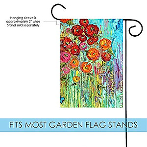 Toland Home Garden 119533 Fabulous Flowers Spring Flag 12x18 Inch Double Sided Spring Garden Flag for Outdoor House summer Flag Yard Decoration