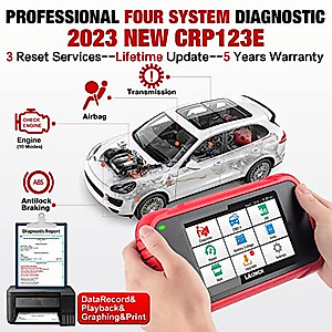 2023 LAUNCH OBD2 Scanner CRP123E Elite Code Reader for ABS SRS Engine Transmission Car Diagnostic Tool with Oil Reset, SAS Reset, Throttle Adaptation, One-Click Lifetime Update, Upgrade of CRP123