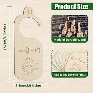 Teaaha Baby Closet Dividers for Clothes Organizer 7 PCS Beautiful Wooden Double-Sided Baby Closet Size Organizer Hanger from Newborn Infant to 24 Months Toddler for Home Nursery Baby Decor