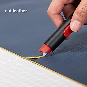 Veltec Cutter, Retractable Ceramic Blade, Safety Box Cutter Utility Knife, Locking Blade, Stays Sharp Up To 10X Longer Than Steel Blades (Green + Black)