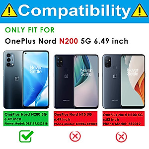 DETUOSI Oneplus Nord N200 5G Phone Case, Built in Screen Protector, Oneplus Nord N200 5G Shockproof Case [360 Full Body Protection], 3 in 1 Clear Protection Phone Case for 1+Nord N200 5G, Black