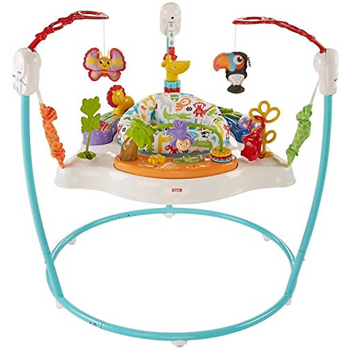 Fisher-Price Baby Bouncer Animal Activity Jumperoo With Music Lights Sounds And Developmental Toys For Infants