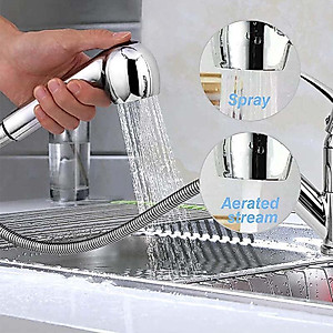 Kitchen Faucet Bathroom Tap 2 Modes Pull-Out Faucet Nozzle Sink Faucet Spray Head Sprayer Spout Setting Replacement Part