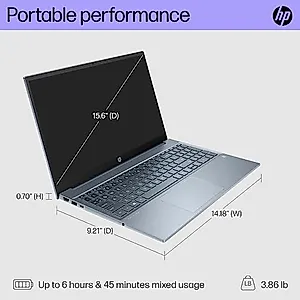HP 2023 Pavilion Laptop, 15.6" FHD Touchscreen Display, Intel Core i7-1355U Processor, NVIDIA GeForce MX550, 32GB RAM, 1TB SSD, Wi-Fi 6, HDMI, Webcam, Backlit KB, Windows 11 Home, Blue
