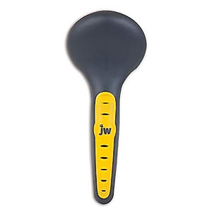 JW Pet Gripsoft Dog Soft Pin Slicker Brush with Non-Slip Rubber Grip (Angled Stainless Steel Tines) Small