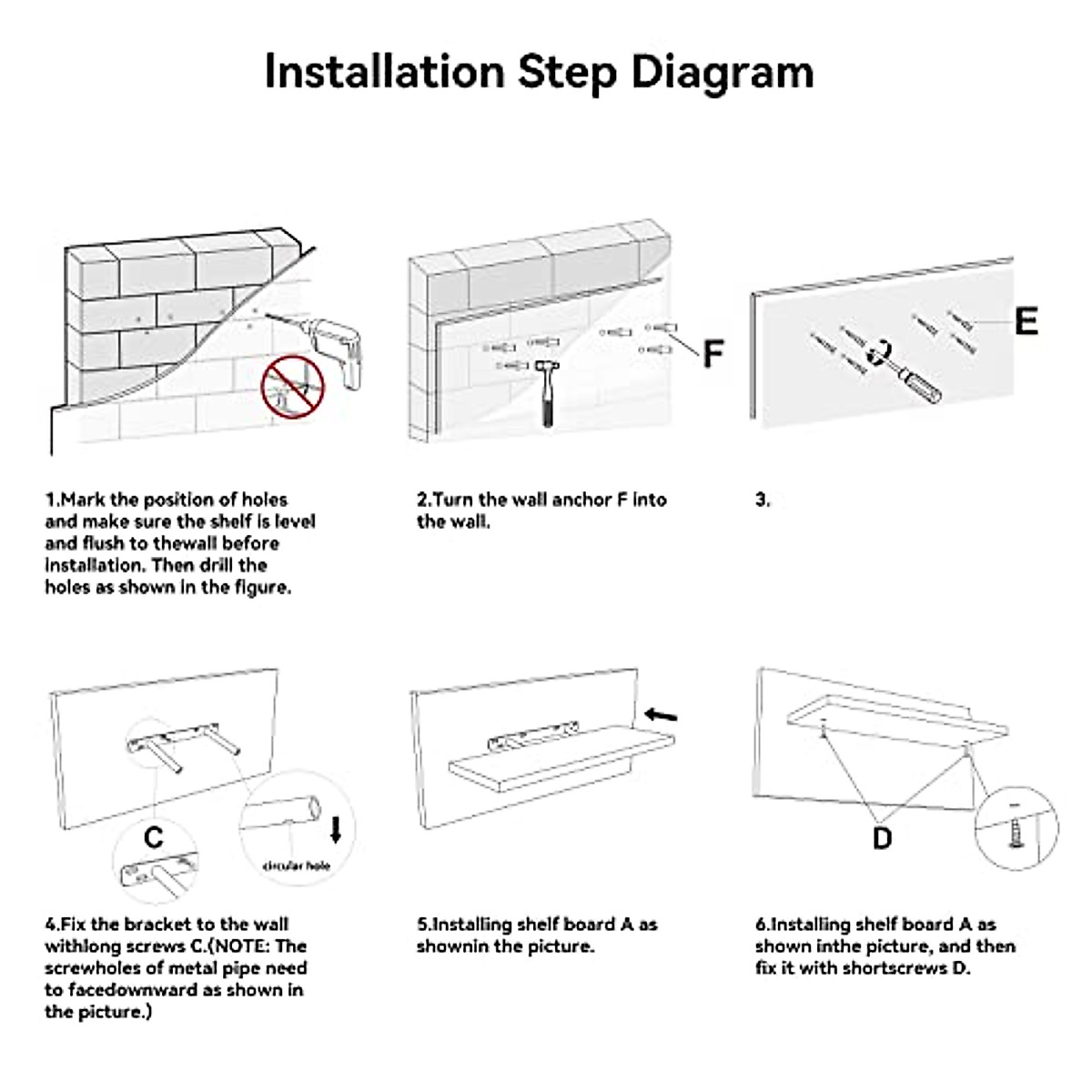 Boswillon White Floating Shelves for Wall, 4 Sets White Wall Shelves for Bedroom with Invisible Brackets, White Shelves for Wall Decor, Modern White Shelf for Bathroom, Kitchen – White