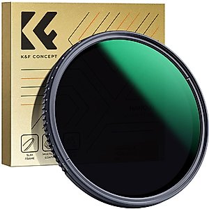 K&F Concept 58mm Variable Neutral Density Lens Filter ND8-ND2000 (3-11stop) Waterproof Adjustable ND Lens Filter with 24 Multi-Layer Coatings for Camera Lens (D-Series)