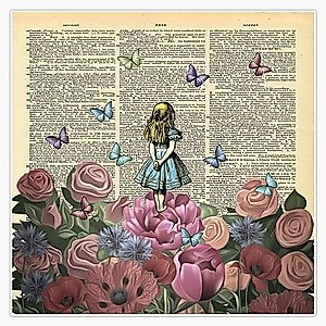 Alice in Wonderland - Wonderland Garden Bumper Sticker Vinyl Decal 5"