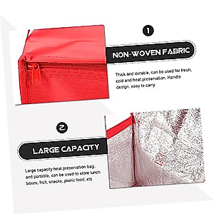 BESPORTBLE Zip Ties Outdoor Insulation Bags Zip Ties Outdoor Non-woven Fabric Food Warmer Bag Cold Food Bags High Capacity Storage Bags Reusable Grocery Bag